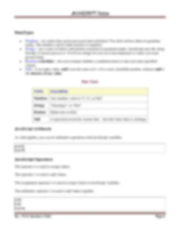 Javascript introduction notes | Lecture notes Software Engineering ...