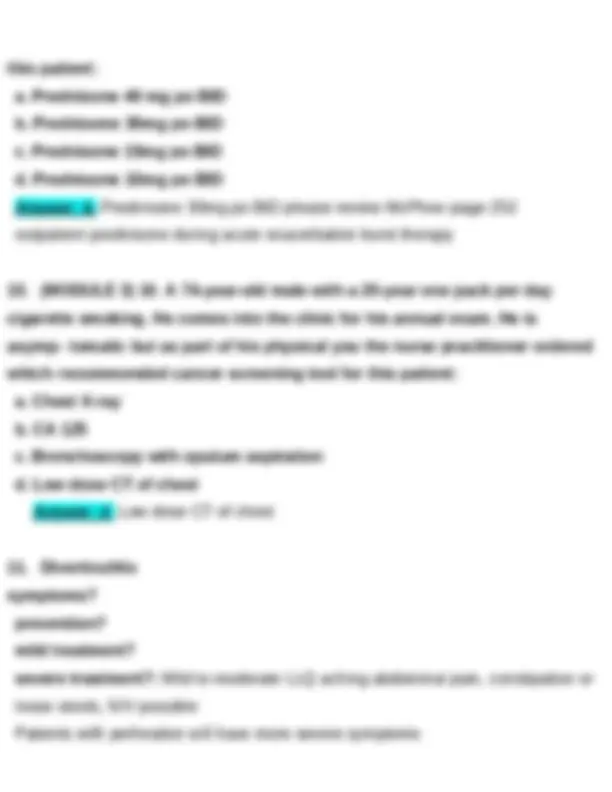 CMN 568 Intro to Family NP CMN 568 Final Exam | Exams Nursing | Docsity