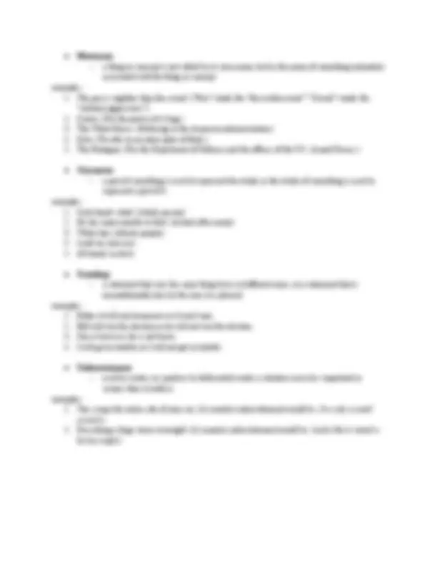 The Common Figures of Speech | Lecture notes English | Docsity