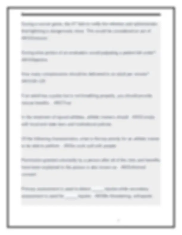 Sports Medicine Practice Test Latest Edition 2025-2026.Questions ...