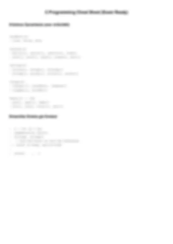 Programming language C sheet for exams (greek) | Cheat Sheet C programming | Docsity