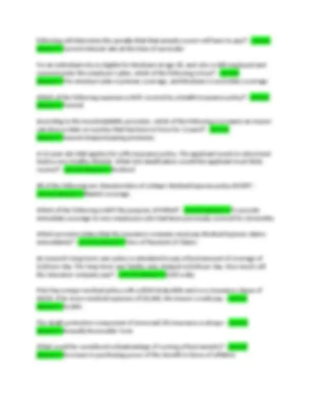 Insurance Exam Questions 2025-2026 With Correct Verified Answers ...