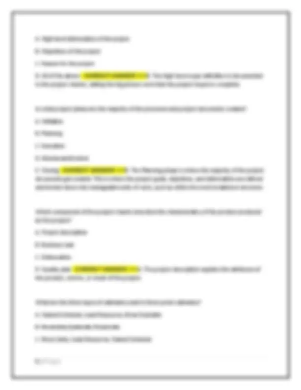 Project Management Exam Questions and Answers 2025-2026 | Exams Nursing ...