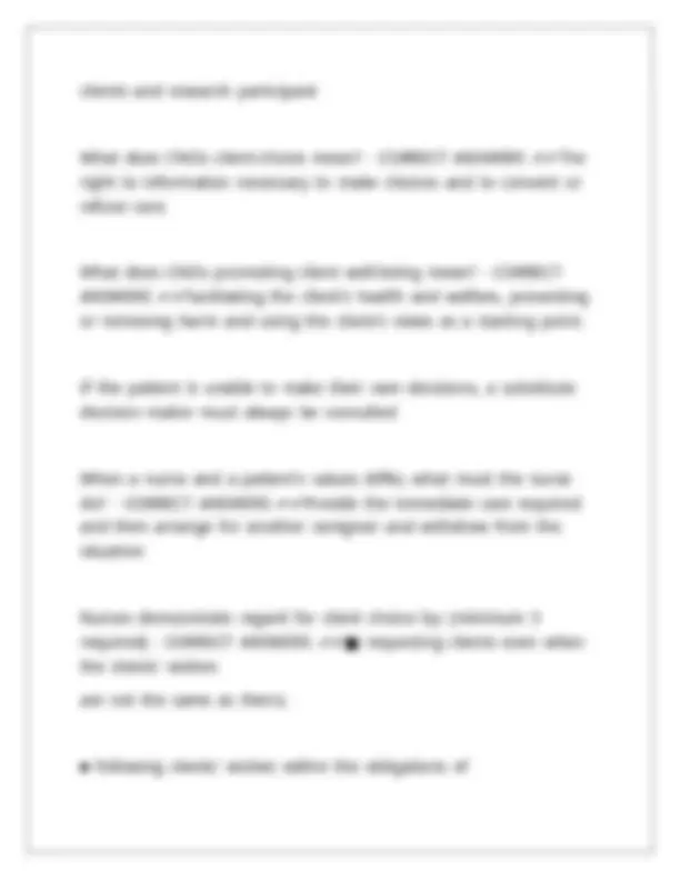 NSG3127 - CNO Ethics standard questions with answers | Exams Nursing ...