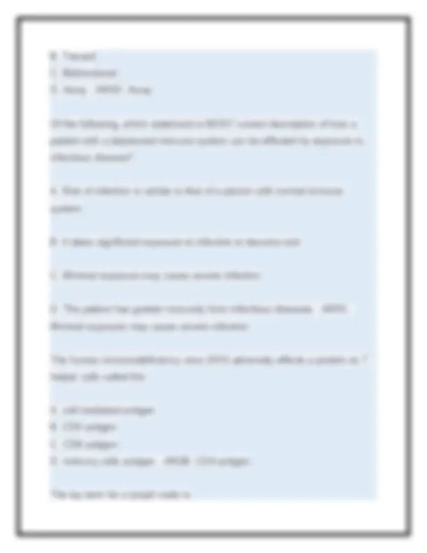 A&P Chapter 7 Quiz (The Lymphatic and Immune System) Q & A 2025-2026 ...