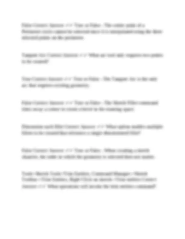 CSWA solidworks certification exam Questions with Correct Answers ...