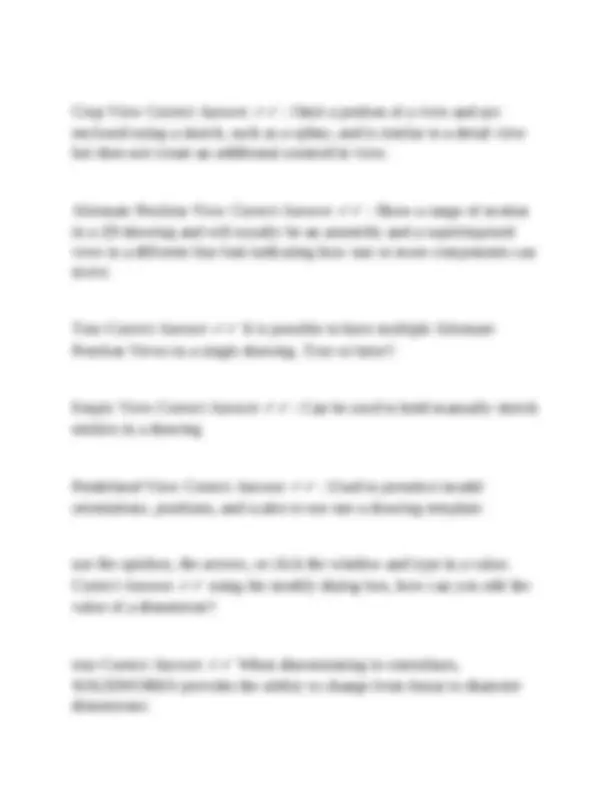 CSWA solidworks certification exam Questions with Correct Answers ...