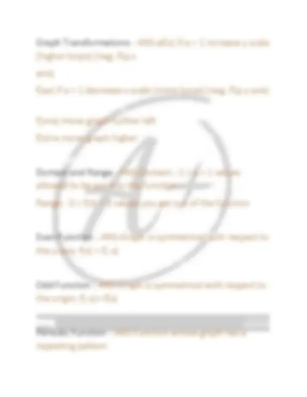 MEI OCR Maths Formulas Exam 2025 Questions And Answers | Exams Mathematics | Docsity