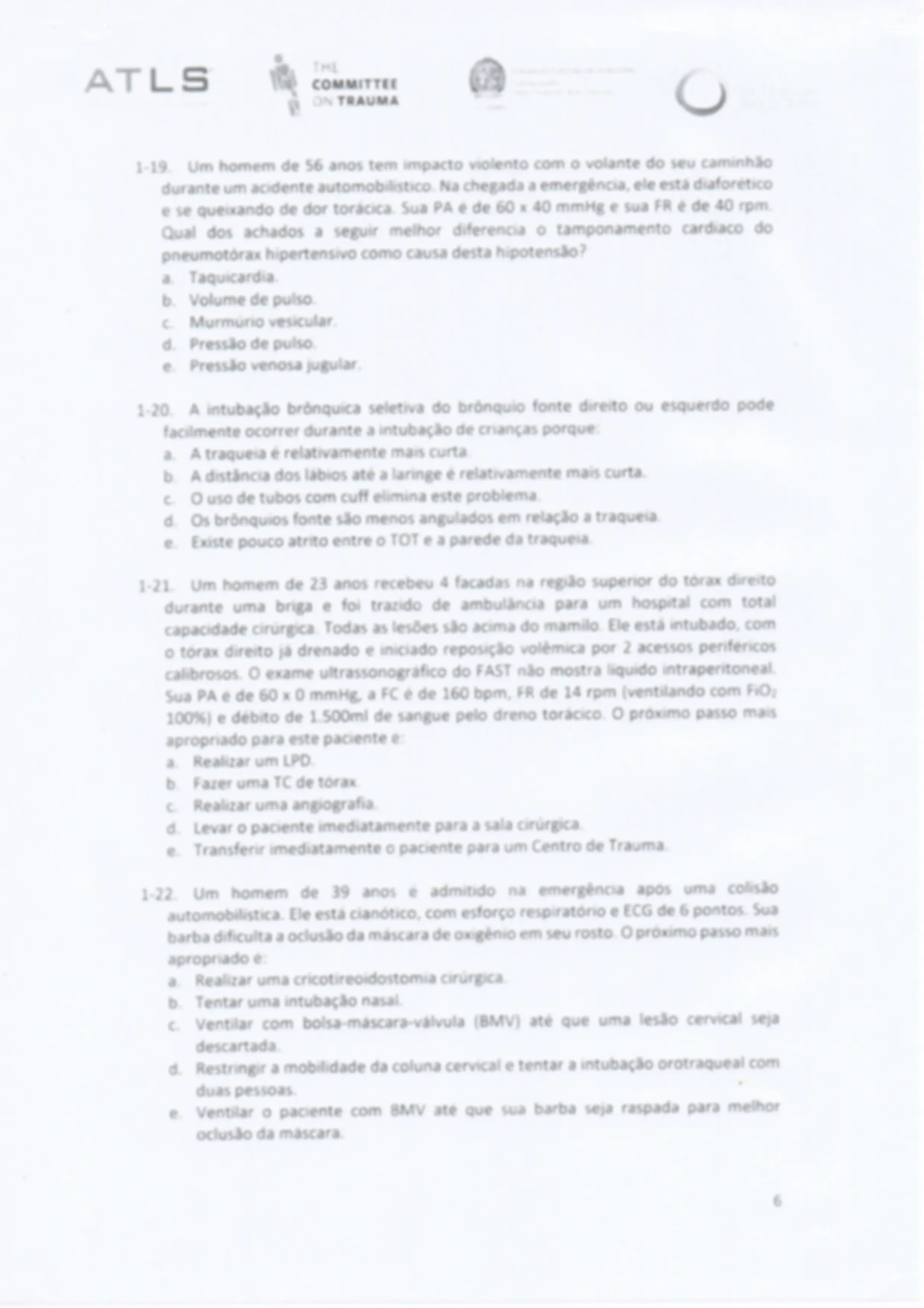 Atls edition 2025 atls | Resumos Traumatologia | Docsity