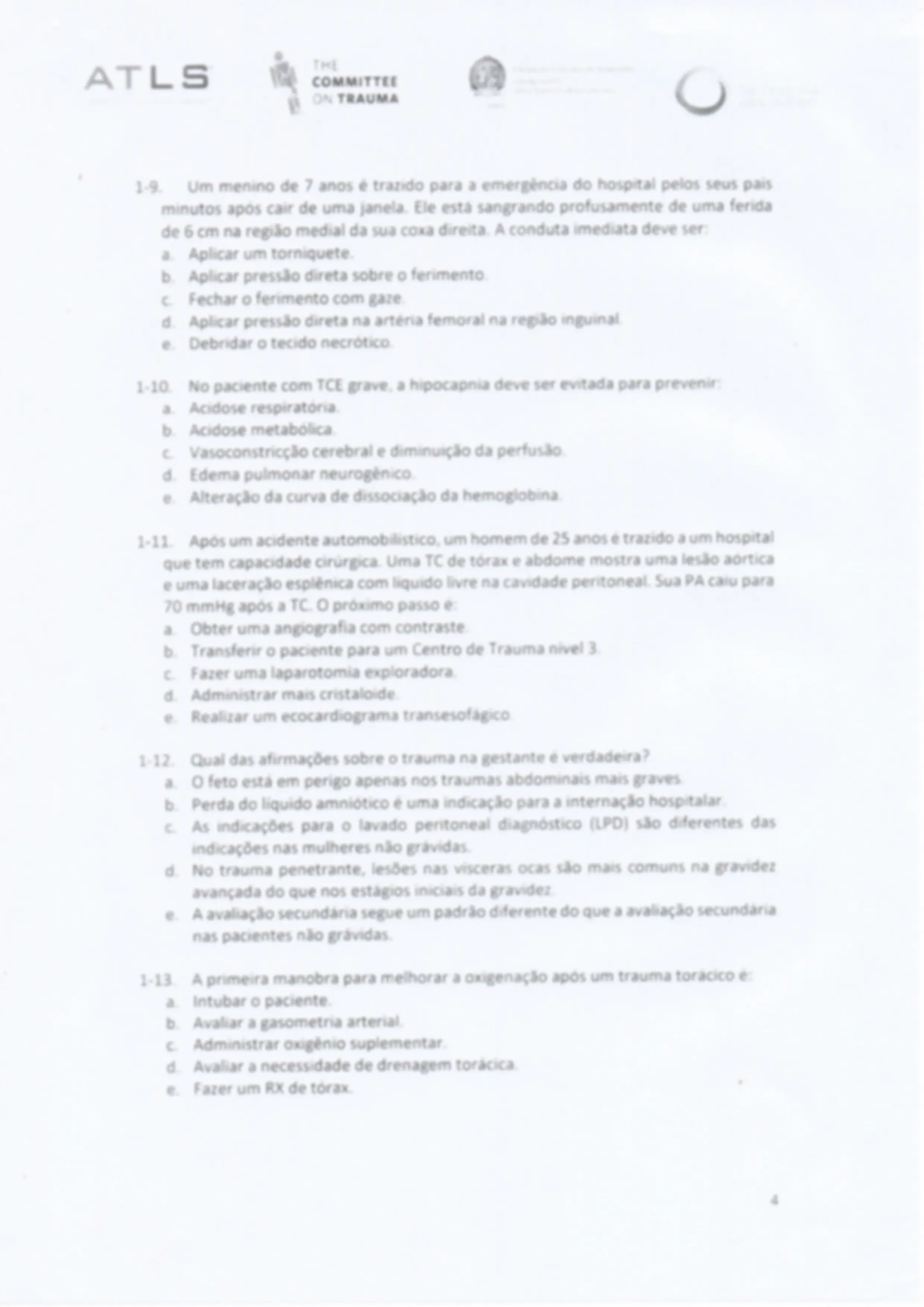 Atls edition 2025 atls | Resumos Traumatologia | Docsity