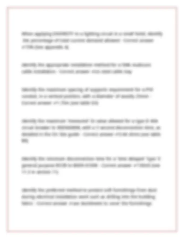 Electrical Installation Practices: Mock Exam Questions | Exams ...