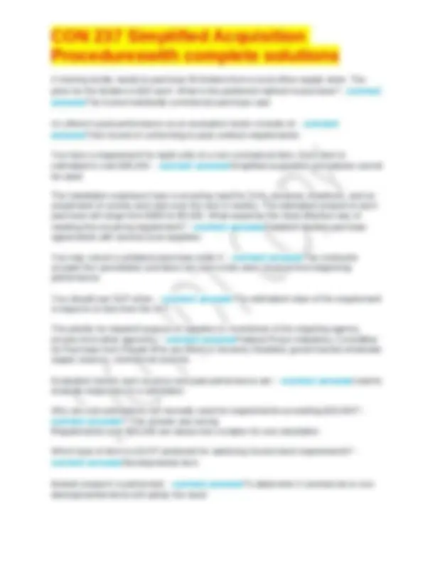 CON 237 Simplified Acquisition Procedureswith complete solutions ...