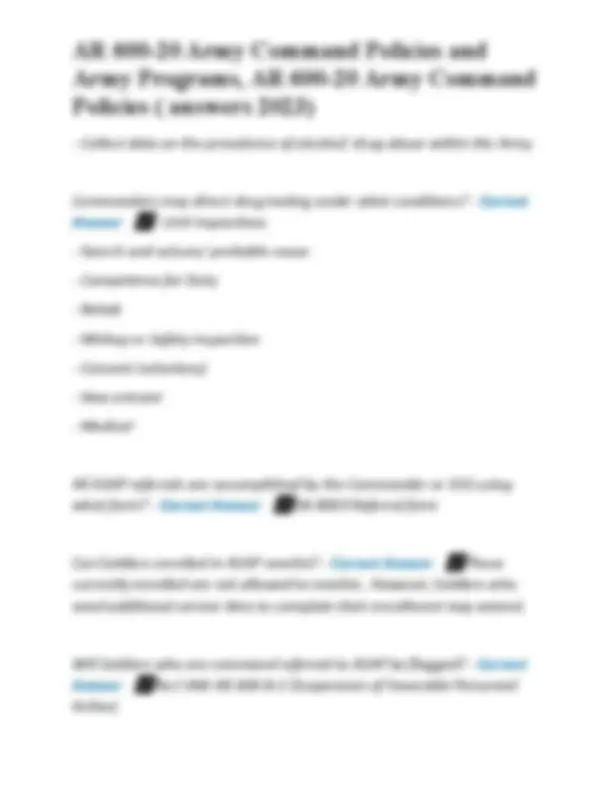 AR 600-20 Army Command Policies and Army Programs, AR 600-20 Army Command Policies ( answe ...