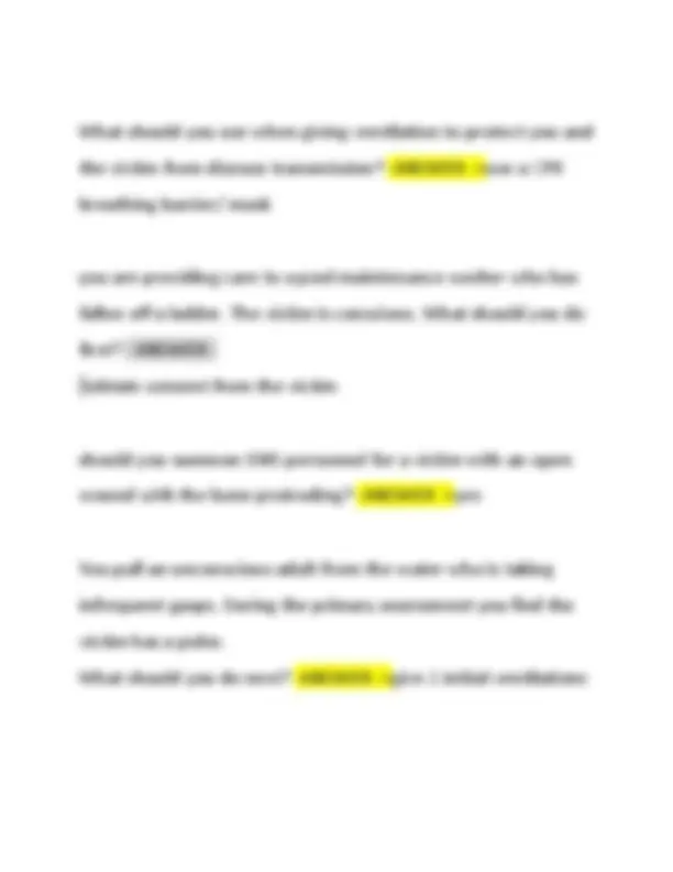 AMERICAN RED CROSS LIFEGUARD TEST EXAM QUESTIONS WITH COMPLETE ...