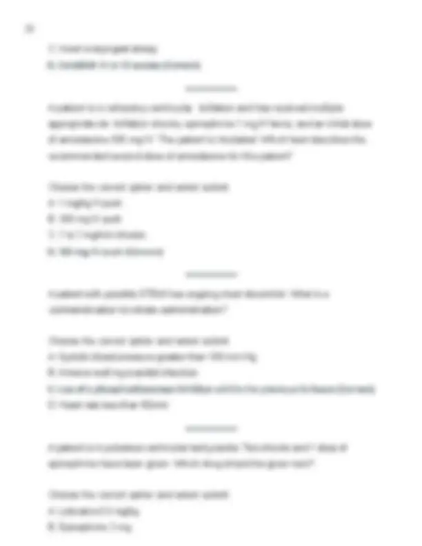 Aha Acls Precourse Self Assessment Answers Exams Nursing Docsity