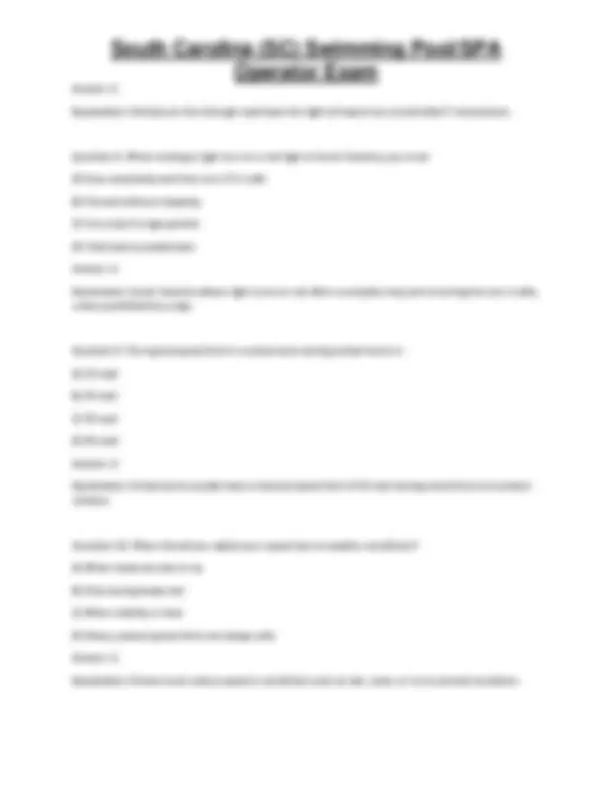 South Carolina Driving Exam Practice Questions | Exams Technology | Docsity