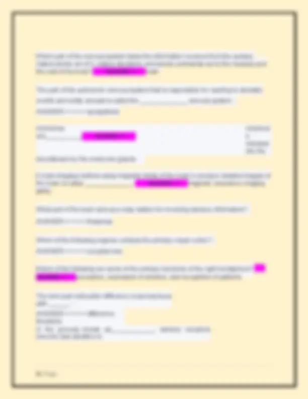 PSYCHOLOGY 1010 FINAL EXAM STRUCTURED QUESTIONS & DETAILED ANSWERS WITH ...