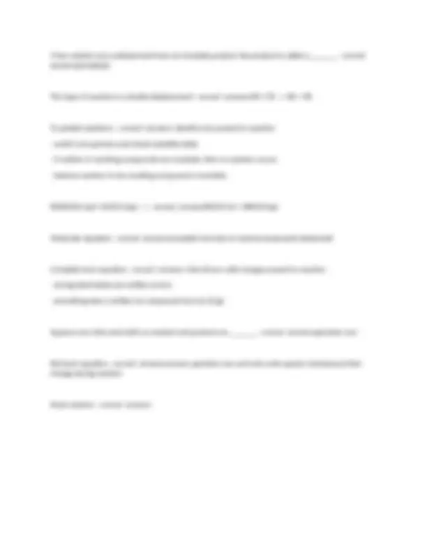 Chem 103 Chapter 4 & 5 exam with correct answers | Exams Nursing | Docsity