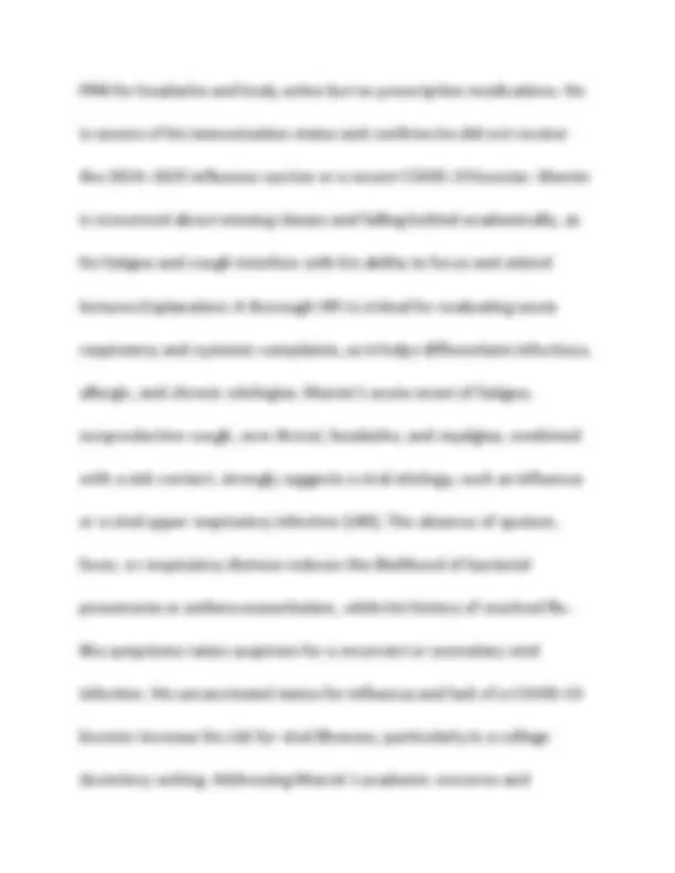 Week 2 MR.MARVIN WEBSTER; REASON FOR ENCOUNTER COUGH ,Class 6512 I ...