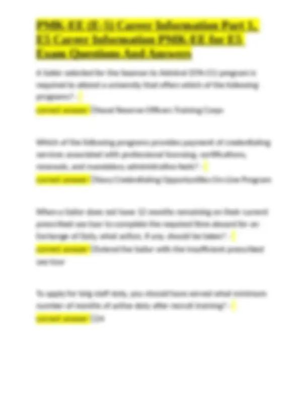 PMK-EE (E-5) Career Information Part 1, E5 Career Information PMK-EE ...