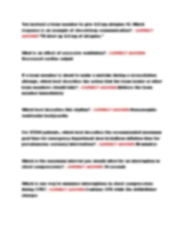 ACLS post test NEWEST 2025.pdf | Exams Nursing | Docsity