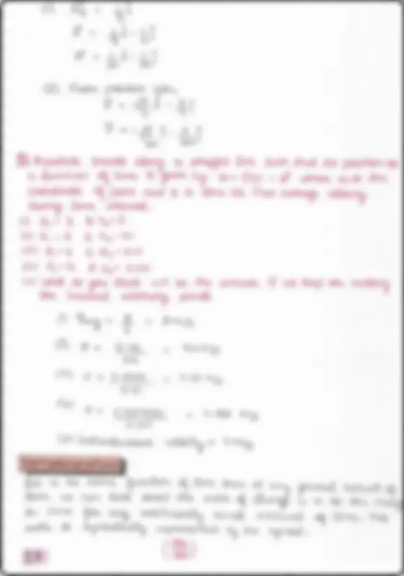 Physics Notes Kinematics Study Notes Physics Docsity