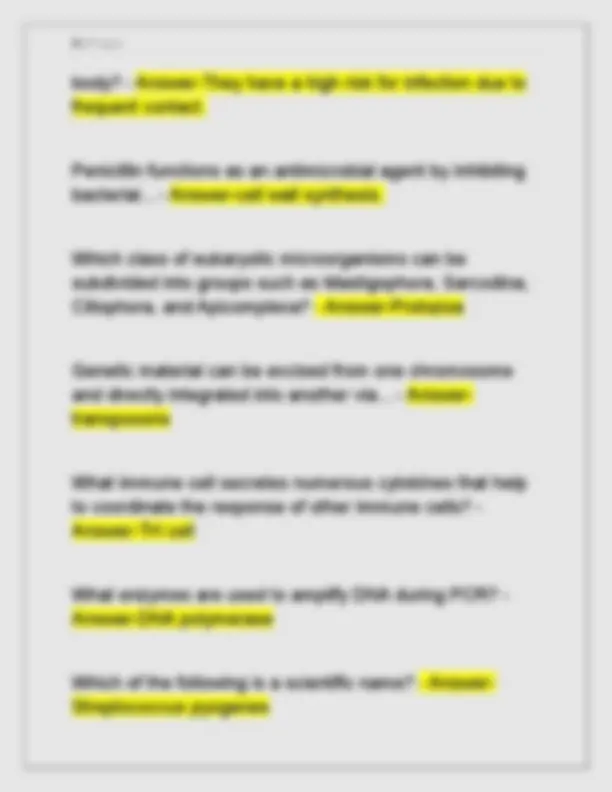 MICROBIOLOGY STRAIGHTERLINE TEST FINAL EXAM 2025 ACTUAL EXAM COMPLETE ...