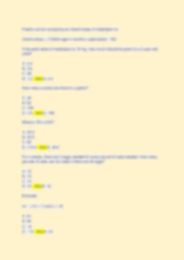 HESI A2- Math Practice WITH COMPLETE MULTIPLE verified QUESTIONS WITH ...