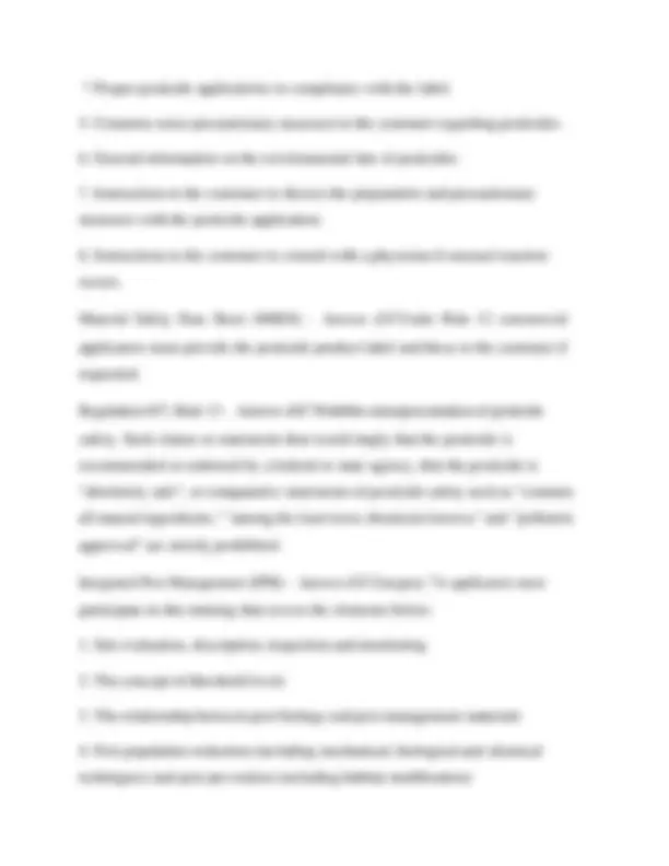 Michigan General Pest Management 7A Chapter 1: Legalities of General ...