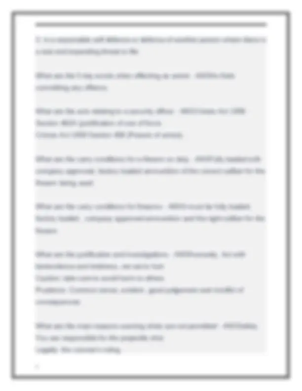 SECURITY COURSE - FIREARMS EXAM LATEST EDITION 2025-2026. QUESTIONS ...