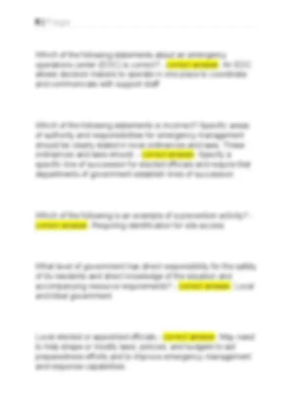 IS-230.E: FUNDAMENTALS OF EMERGENCY MANAGEMENT FINAL EXAM (FEMA ...