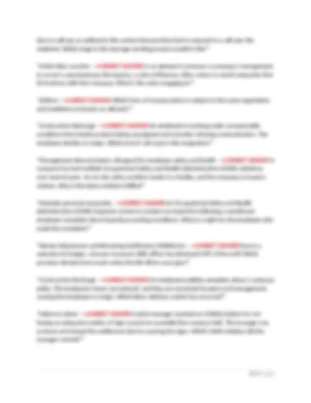D351 FUNCTIONS OF HUMAN RESOURCES MANAGEMENT EXAM QUESTIONS Study set ...