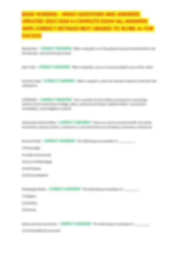 BASIC NURSING - 4N0X1 QUESTIONS AND ANSWERS UPDATED 2025/2026 A ...
