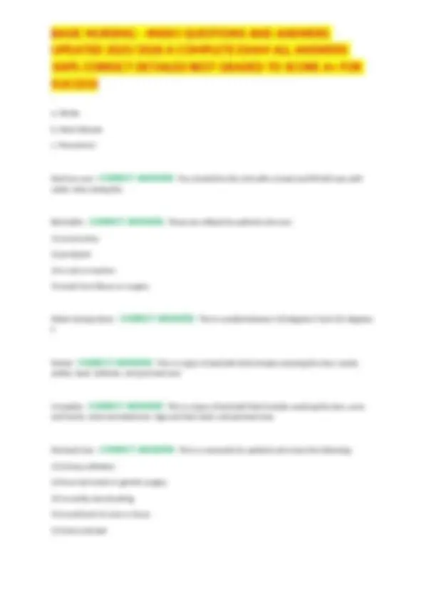 BASIC NURSING - 4N0X1 QUESTIONS AND ANSWERS UPDATED 2025/2026 A ...