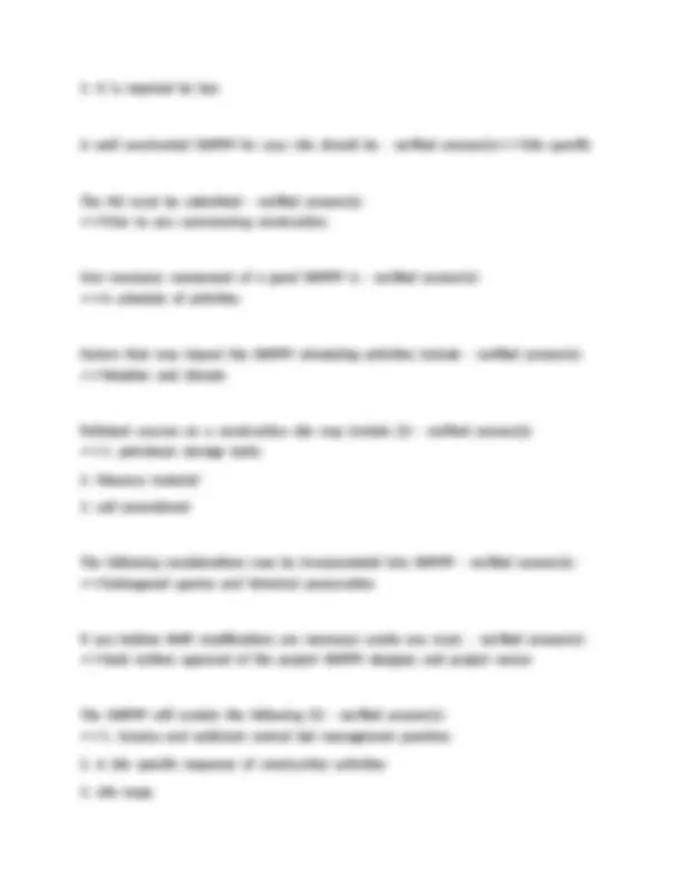 SWPPP Test Questions With Correct Answers | Exams Water and Wastewater ...