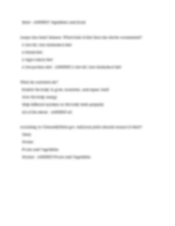 Nutrition Exam Questions And Correct Answers 100% Verified!! | Exams ...