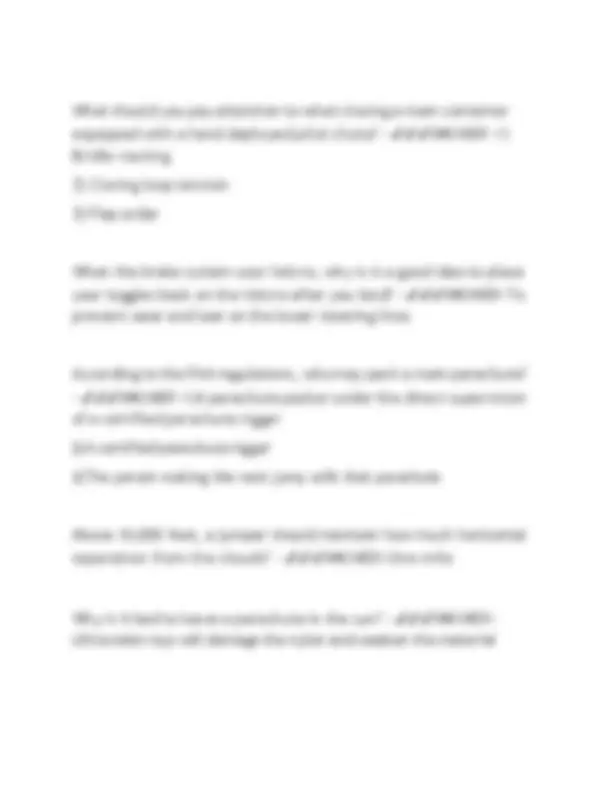 2025 USPA Skydiving A License Exam Study Guide / USPA Skydiving A ...