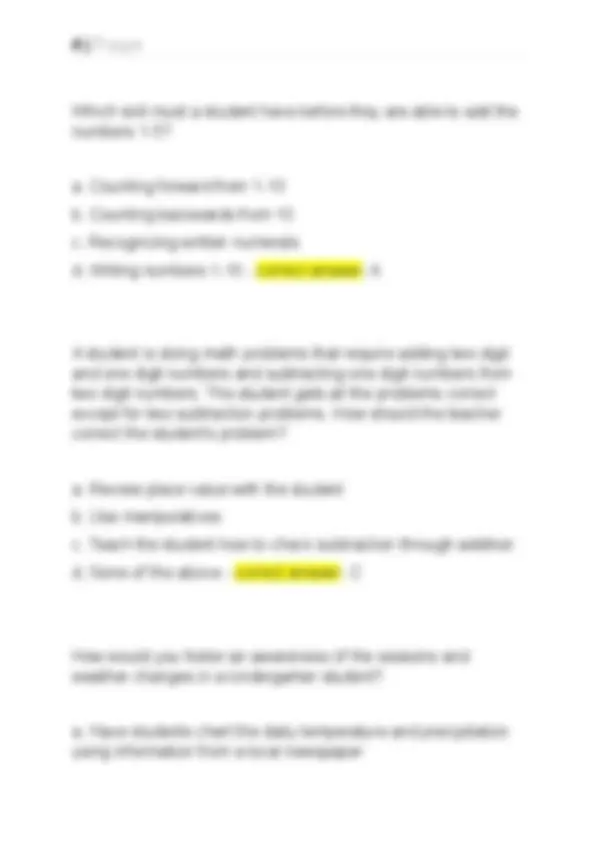 PECT PREK-4 PRACTICE TEST MODULES 1-3 2025 UPDATED EXAM WITH VERIFIED ...