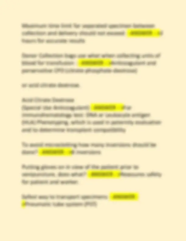 MEDCA PHLEBOTOMY CERTIFICATION EXAM QUESTIONS WITH COMPLETE SOLUTIONS ...