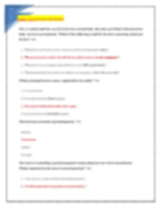 NURS 1011 MCN-RLE Reviewer Exam Questions and Answers | Exams Nursing | Docsity