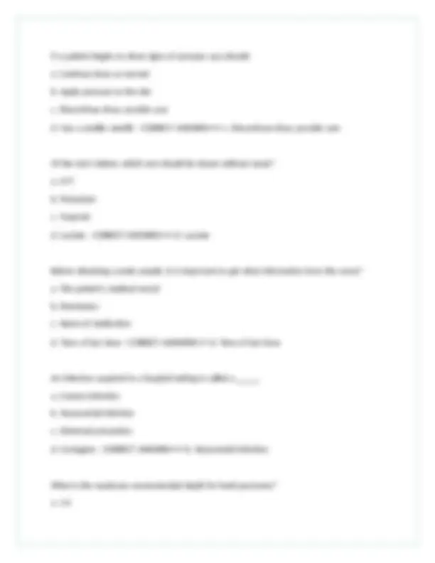 Phlebotomy National Exam Study Guide Questions With Correct Answers ...