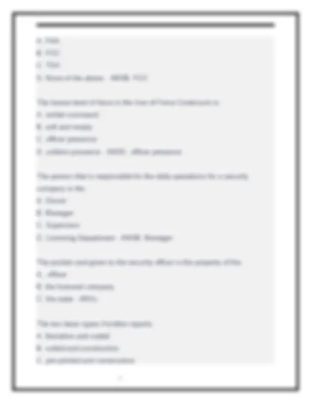 LEVEL II SECURITY OFFICER EXAM 2025 COMPLETE EXAM QUESTIONS & VERIFIED ...