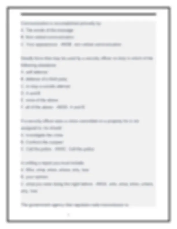 LEVEL II SECURITY OFFICER EXAM 2025 COMPLETE EXAM QUESTIONS & VERIFIED ...