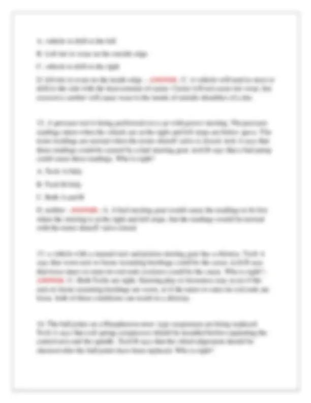 ASE A4 PRACTICE TEST QUESTIONS AND ANSWERS 100% CORRECT ANSWERS GRADED ...