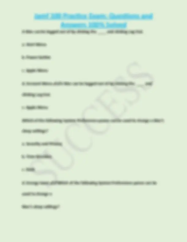Jamf 100 Practice Exam; Questions and Answers 100% Solved | Exams ...