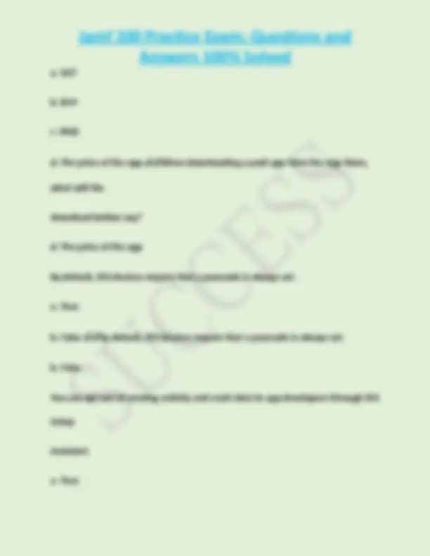 Jamf 100 Practice Exam; Questions and Answers 100% Solved | Exams ...