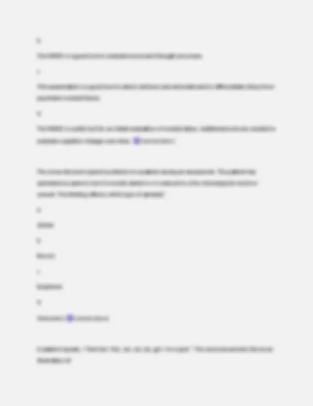 Chapter 5: Mental Status (Jarvis)- Questions & Answers | Exams Nursing | Docsity