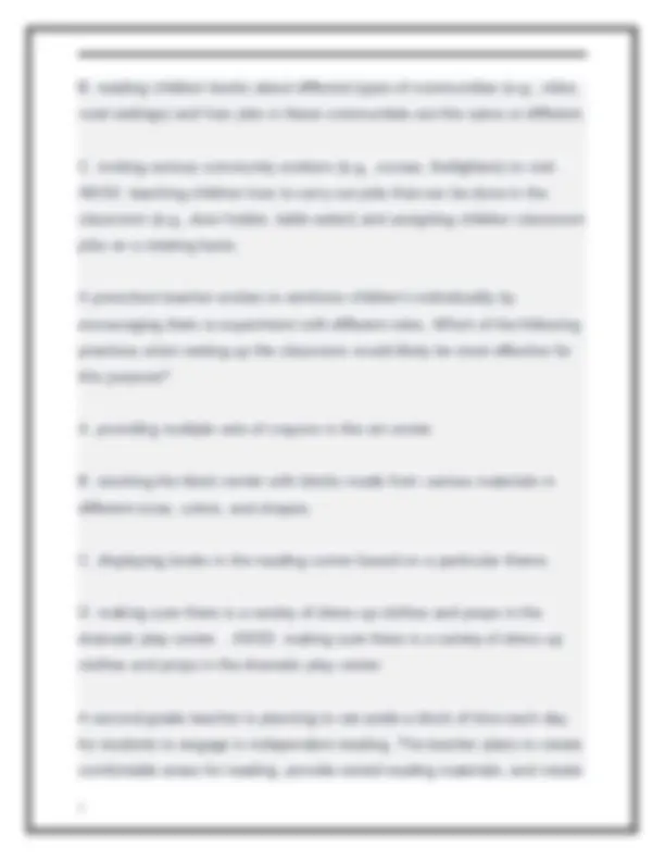 Early Childhood Education Practice Test: Questions and Answers | Exams ...