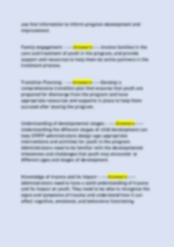 STRTP UPDATED EXAM QUESTIONS AND CORRECT ANSWERS | Exams Nursing | Docsity