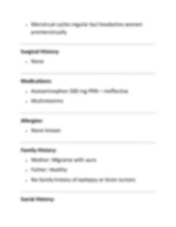 Migraine with Aura: Complete i-Human Case Study with SOAP Note ...